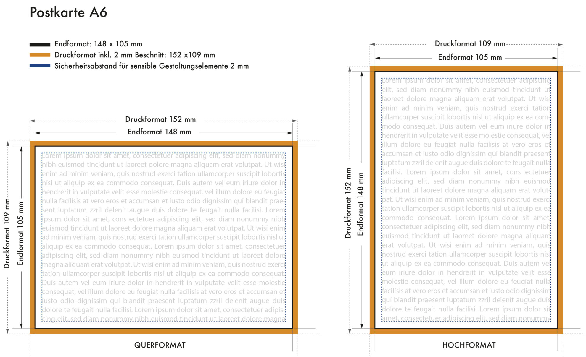 Postkarte A6 drucken - online bestellen